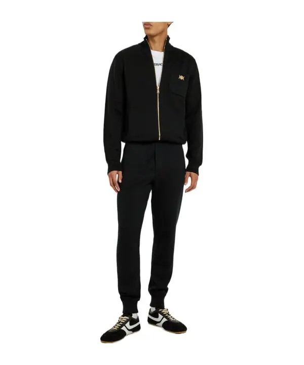Versace Zip-up Knitted Sweater