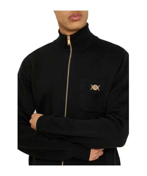 Versace Zip-up Knitted Sweater