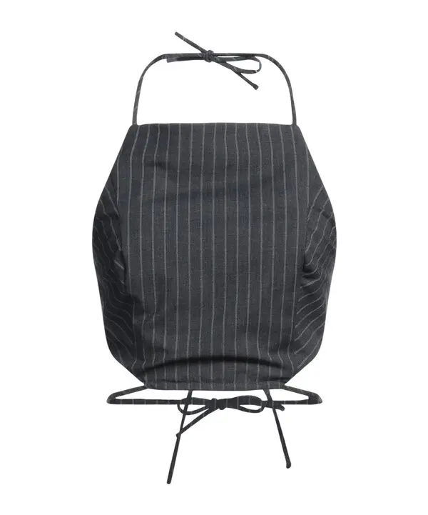 GANNI Strappy Halter Top - Black