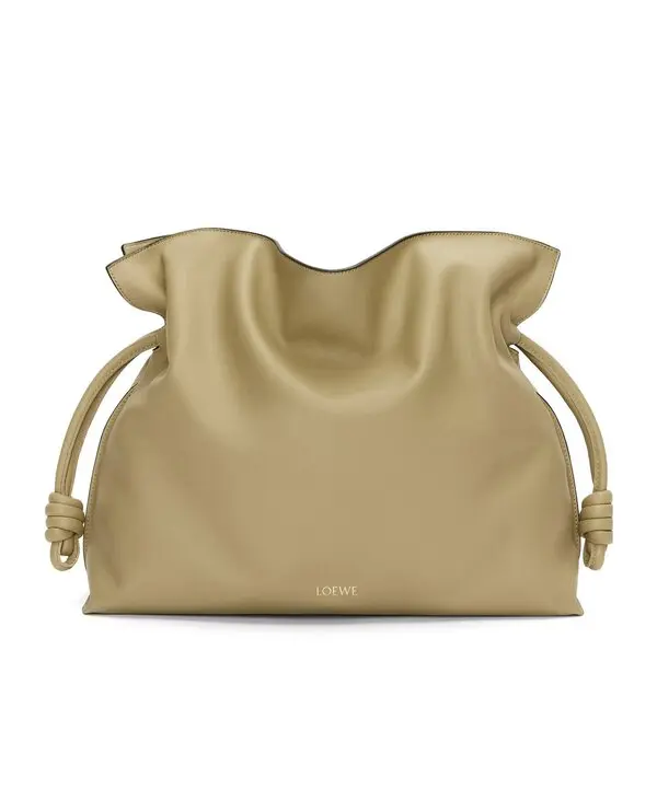 Loewe Large Flamenco Clutch In Nappa Calfskin - Nude