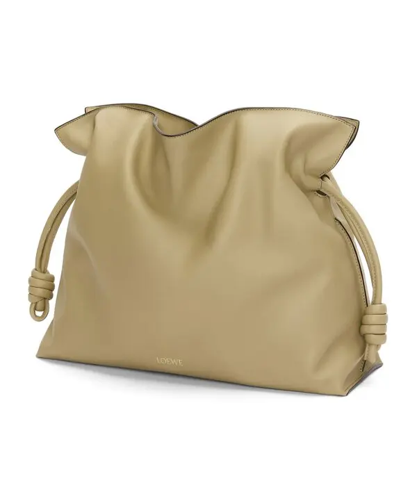 Loewe Large Flamenco Clutch In Nappa Calfskin - Nude