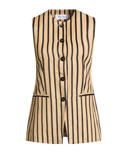 Max Mara Striped Vest - Nude