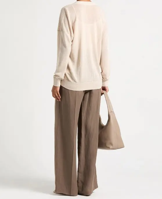 Brunello Cucinelli Long Sleeve V-neck Knit Cardigan