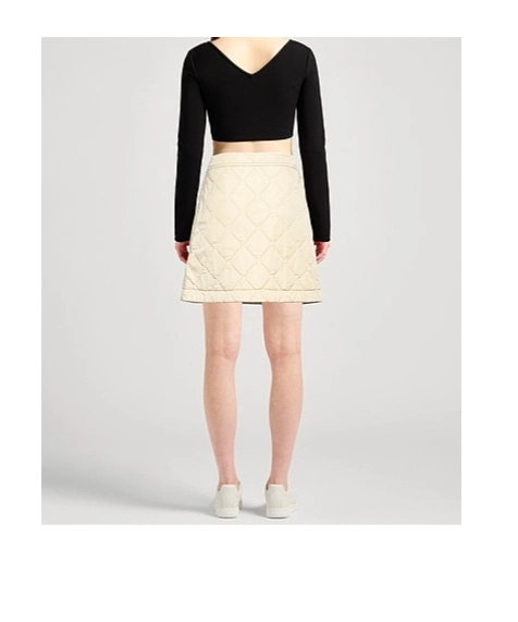 Burberry Quilted Flared Skirt