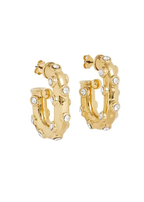 Rabanne Link Crystal-embellished Hoop Earrings