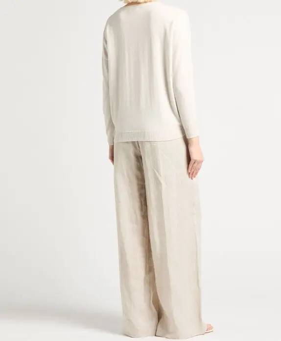 Brunello Cucinelli V-neck Sweater With Layered Detail
