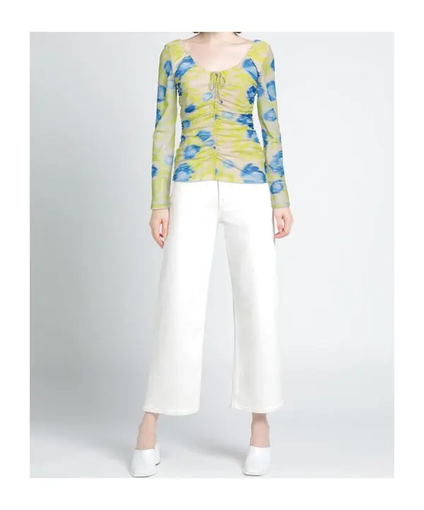 GANNI Long Sleeve Top With Tie Detail
