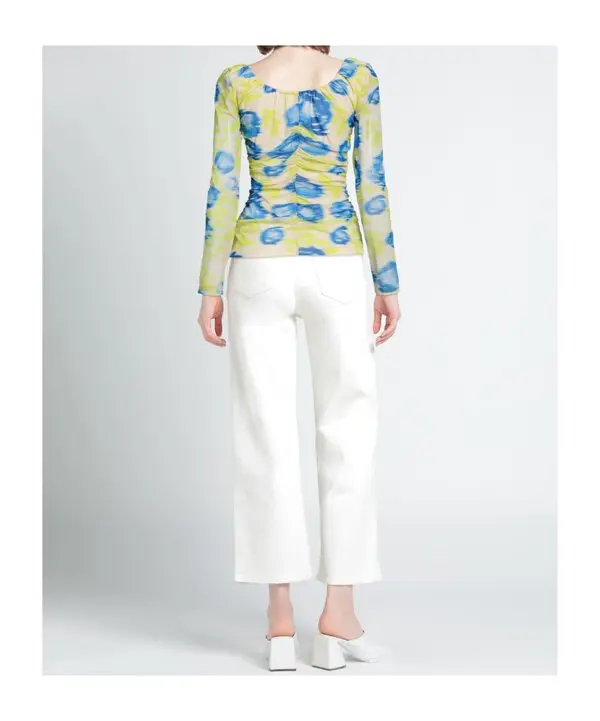 GANNI Long Sleeve Top With Tie Detail