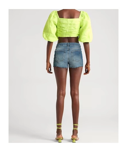 Max & Co. Max&co. Denim Shorts With Zipper And Belt Loops