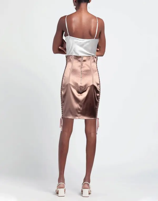 Dolce & Gabbana Lace & Satin Pencil Skirt