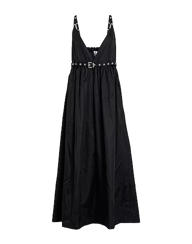 GANNI Sleeveless Maxi Dress With Belt And Deep Neckline