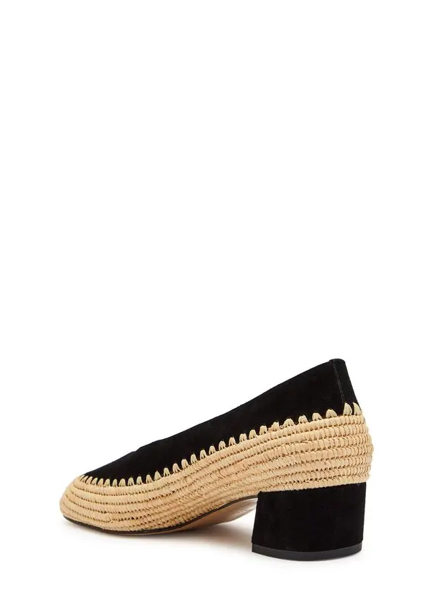 Gabriela Hearst Raffia And Suede Pumps