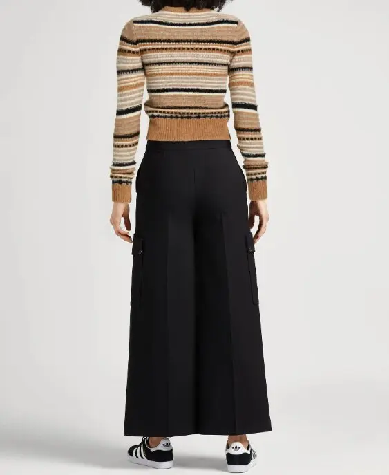 GANNI Striped Knit Cardigan