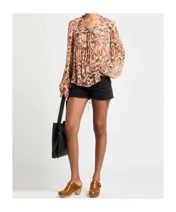 Isabel Marant Étoile Tie Neck Printed Shirt - Nude