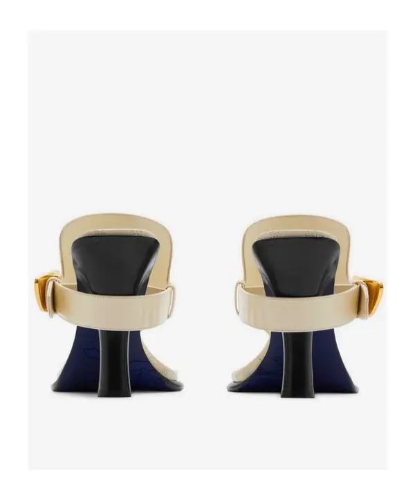 Burberry Bay Equestrian Knight Thong Strap Sandals