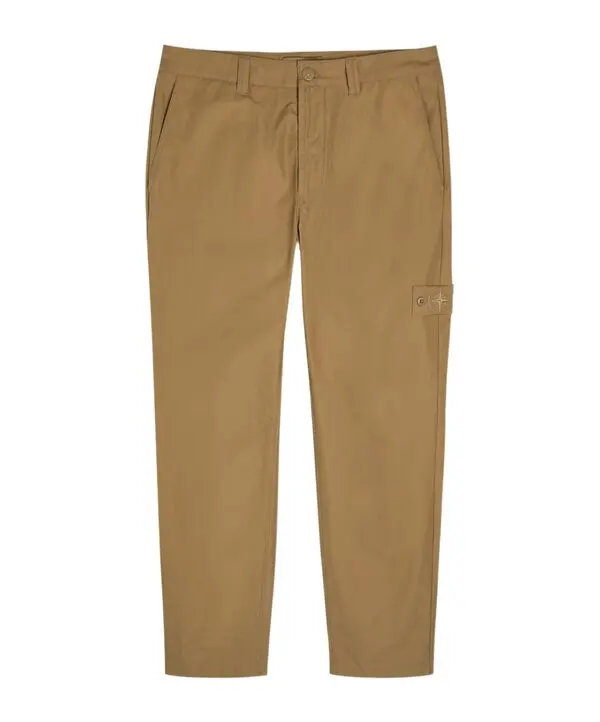 Stone Island Straight-leg Cotton-poplin Trousers