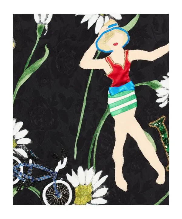 Dolce & Gabbana Embellished Floral Midi Skirt