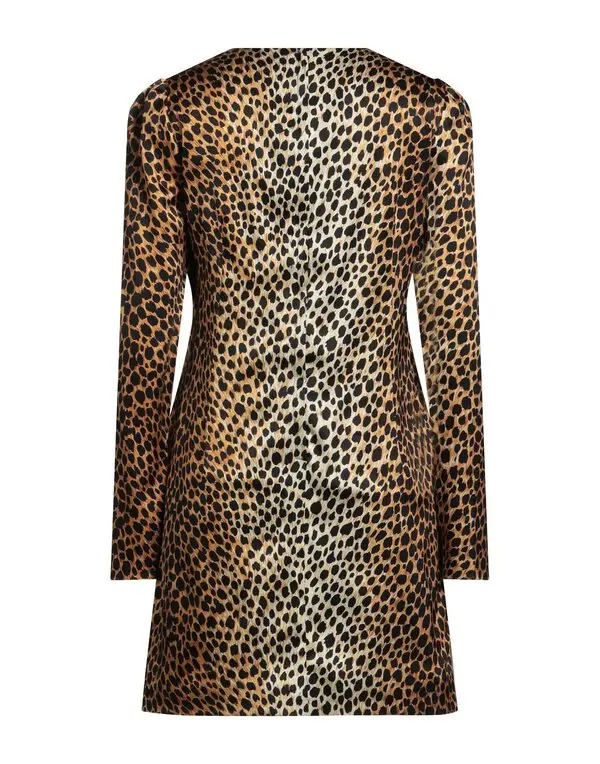 Dolce & Gabbana Leopard Print Long Sleeve Dress