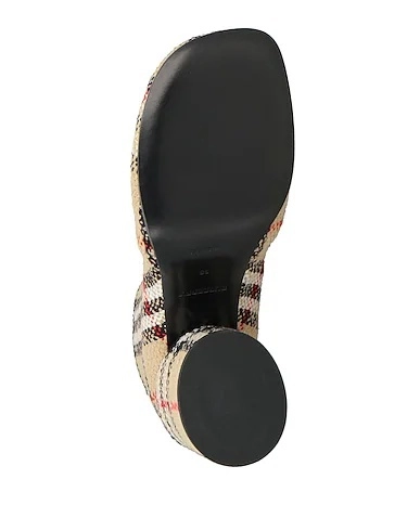 Burberry Plaid Ankle Boots With Block Heel