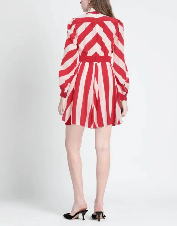 Dolce & Gabbana Striped Bow-tie Neck Shirt Dress