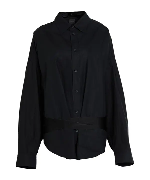 Balenciaga Long Sleeve Shirt With Tie Back - Black