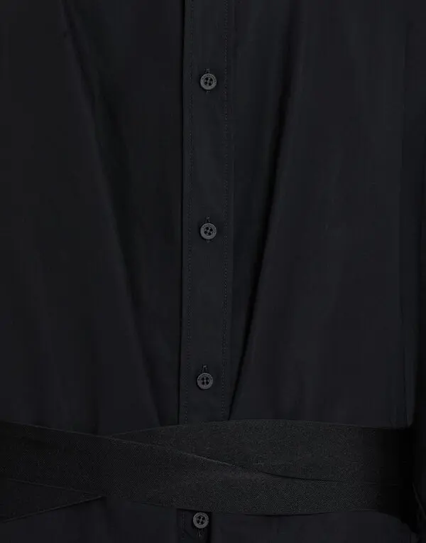 Balenciaga Long Sleeve Shirt With Tie Back - Black