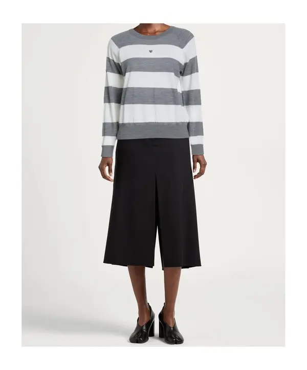MAXCO. Max&co. Striped Long Sleeve Crew Neck Sweater