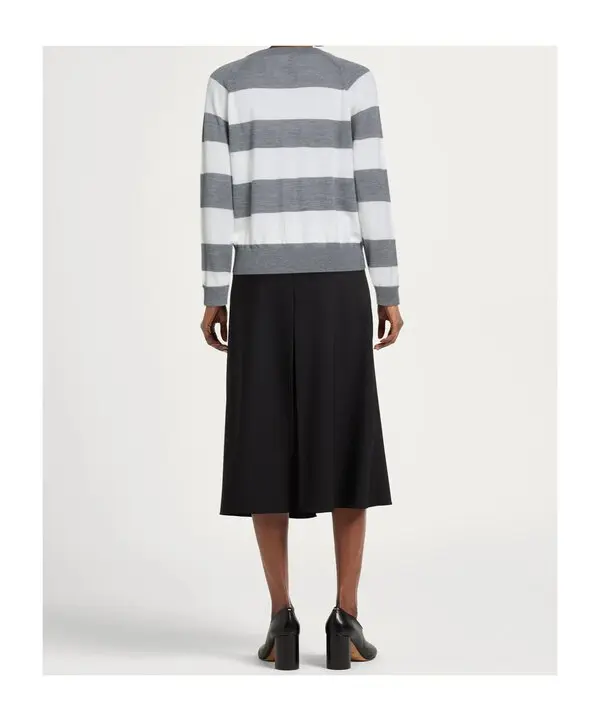 MAXCO. Max&co. Striped Long Sleeve Crew Neck Sweater