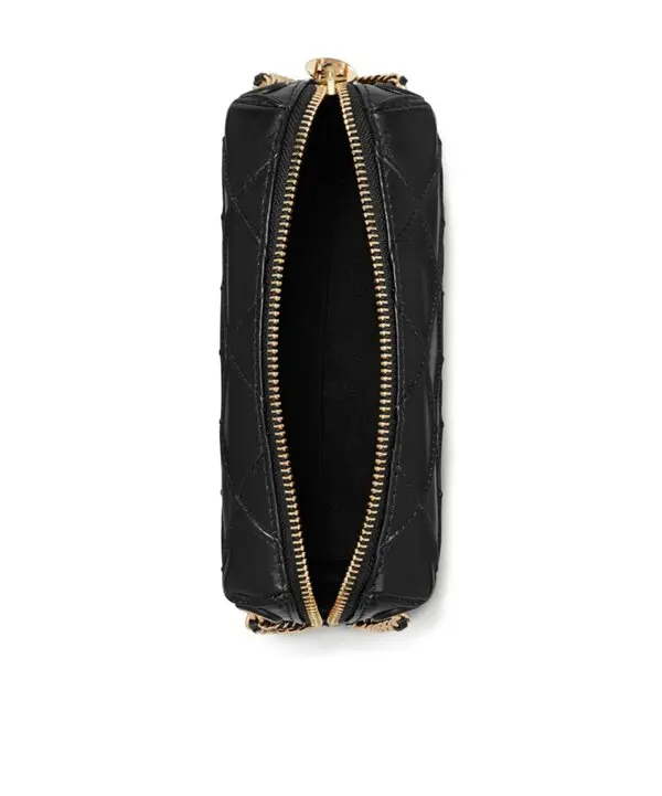 Tory Burch Diamond Quilted Leather Shoulder Bag - Black