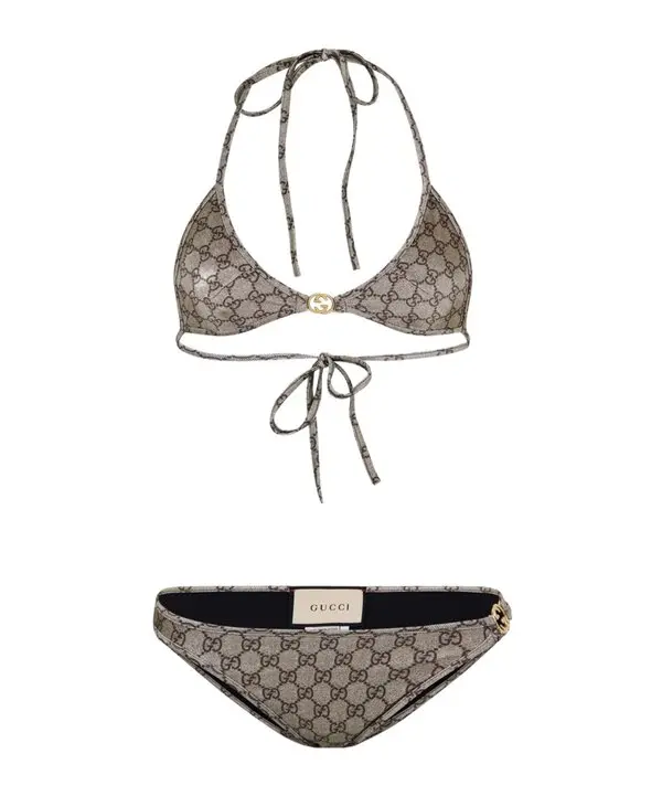 Gucci Gg Monogram Triangle Bikini Set