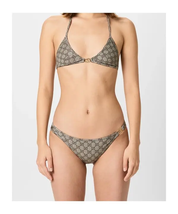 Gucci Gg Monogram Triangle Bikini Set