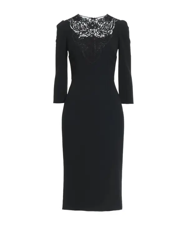 Dolce & Gabbana Lace Spliced Fitted Dress