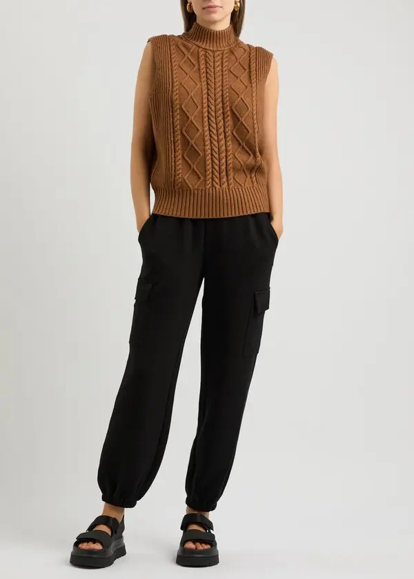 Varley The Cargo Pant Stretch-jersey Sweatpants - Black