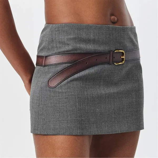 Prada Trompe Mini Skirt