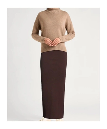 Max Mara Ribbed Pencil Maxi Skirt