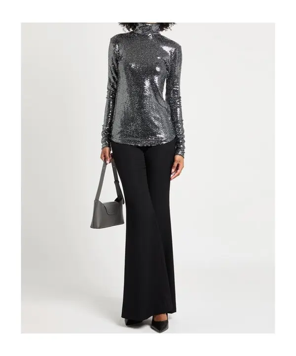 Isabel Marant Étoile Sequin High Neck Long Sleeve Top