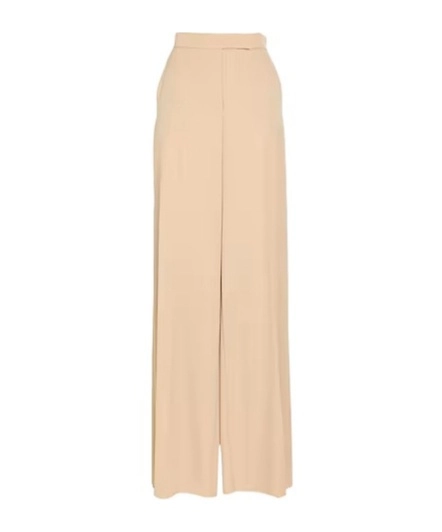 Max Mara Wide-leg Trousers In Plain Colour Cool Wool
