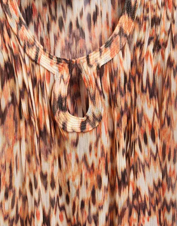 Isabel Marant Étoile Printed Deep V-neck Top - Nude