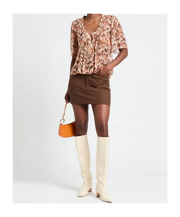 Isabel Marant Étoile Printed Deep V-neck Top - Nude