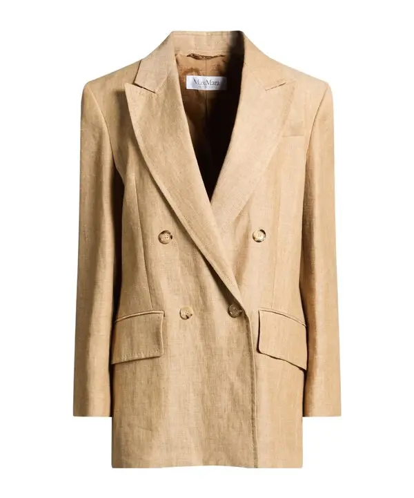 Max Mara Double-breasted Linen Blazer