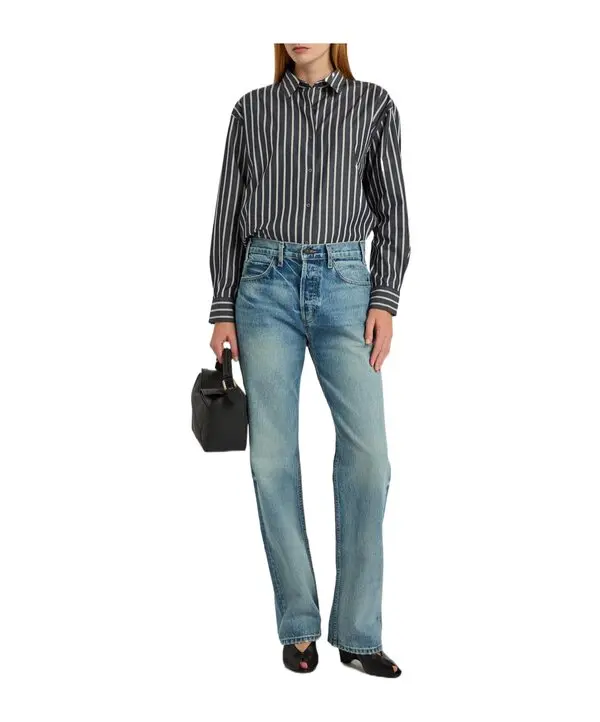 NILI LOTAN Striped Long-sleeved Shirt