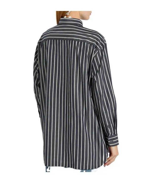 NILI LOTAN Striped Long-sleeved Shirt