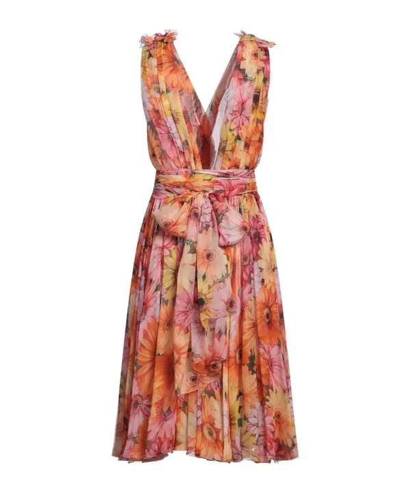 Dolce & Gabbana Sleeveless Floral Chiffon Dress