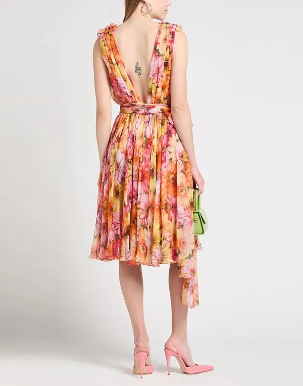 Dolce & Gabbana Sleeveless Floral Chiffon Dress