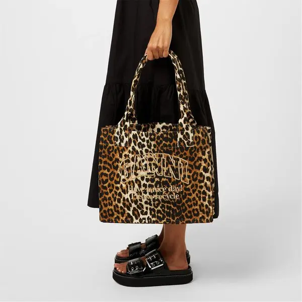 GANNI Logo Tote Bag