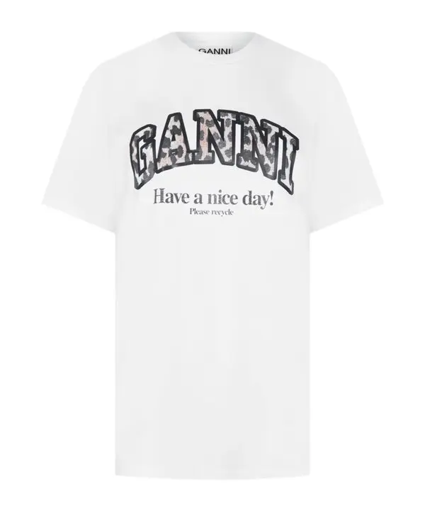 GANNI Graphic T-shirt - White