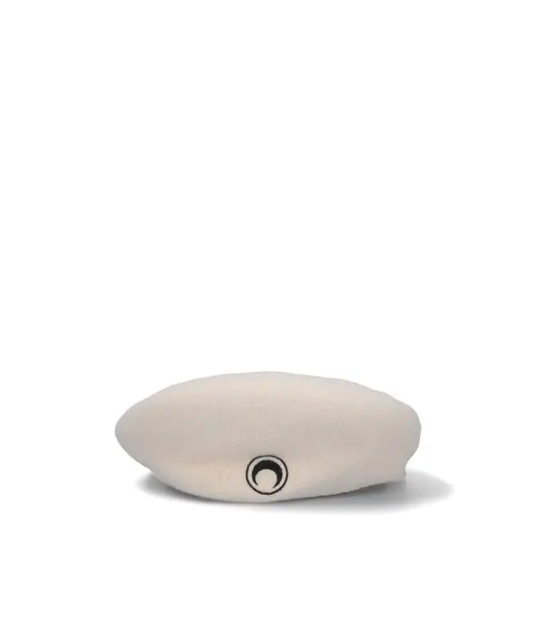 MARINE SERRE Embroidered Beret - Nude