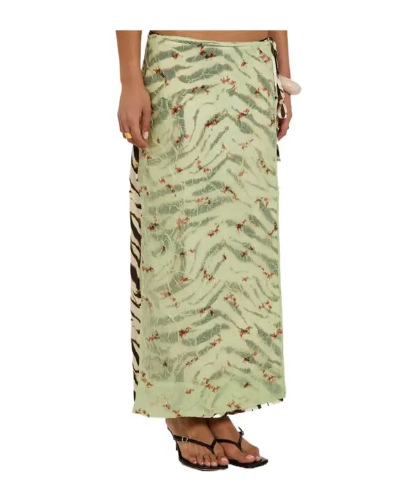 GANNI Zebra Print Floral Dress