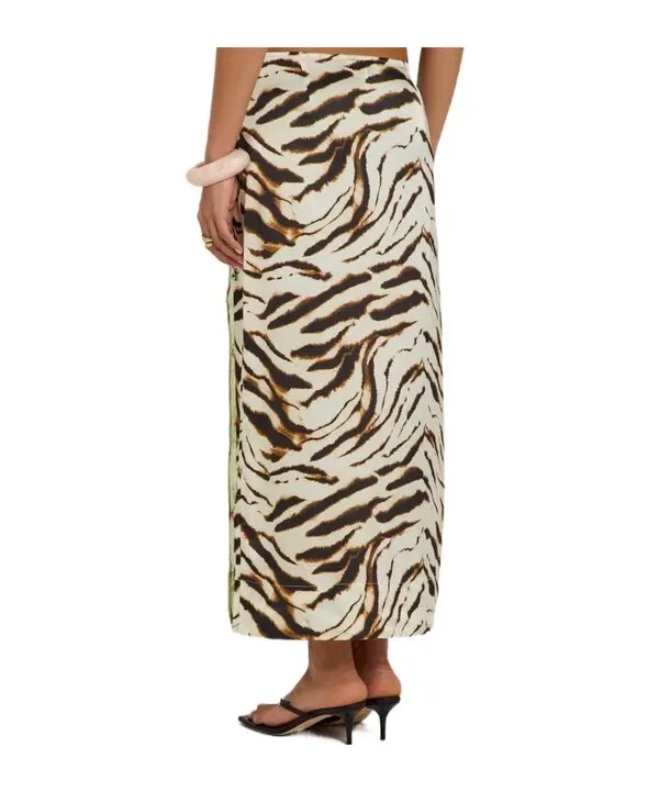 GANNI Zebra Print Floral Dress