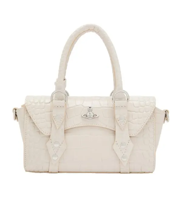 VIVIENNE WESTWOOD Leather Crossbody Bag - White